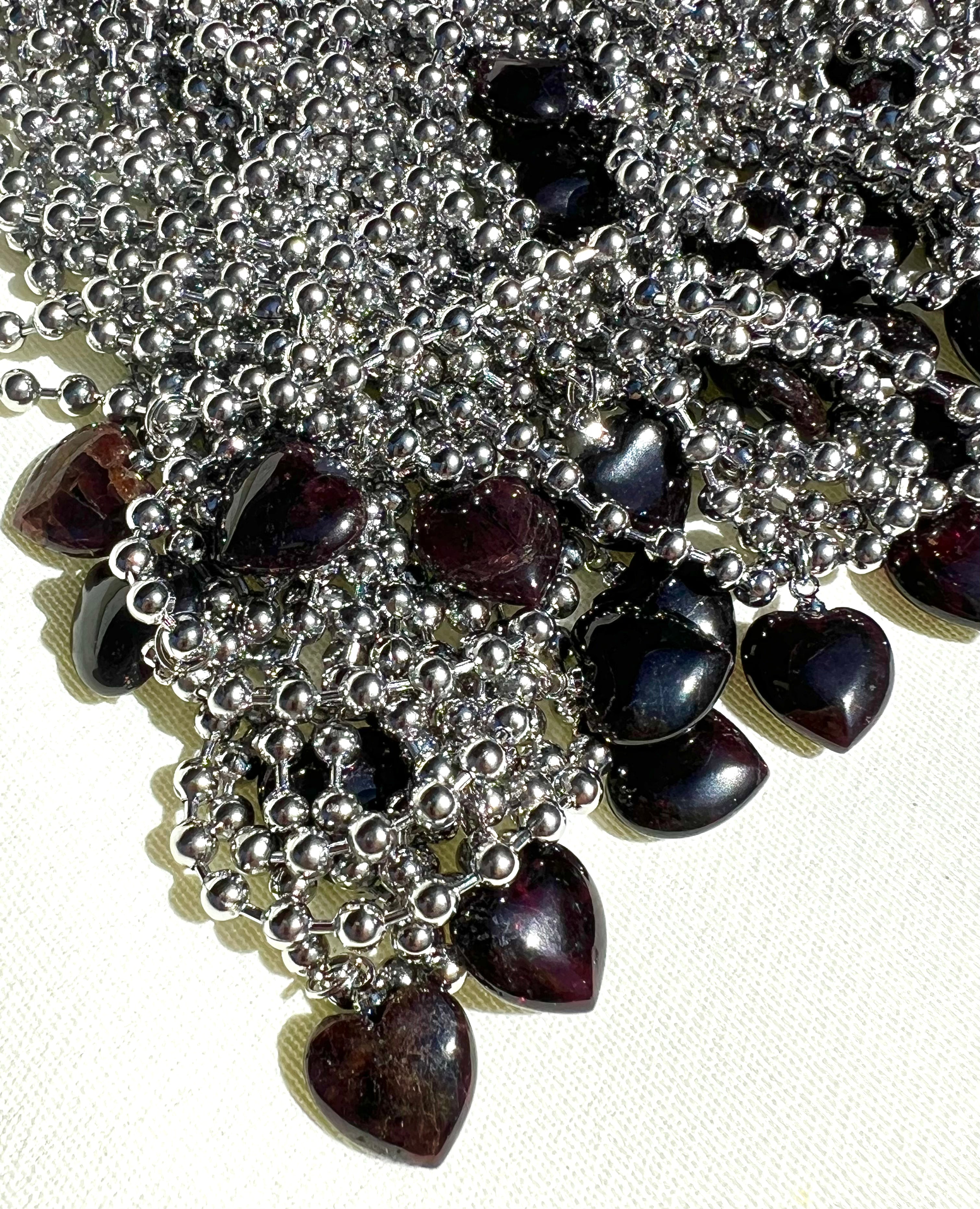 GARNET BALL 4MM CHAIN-siren, popularity, energy, romance – GARDEN ALCHEMY
