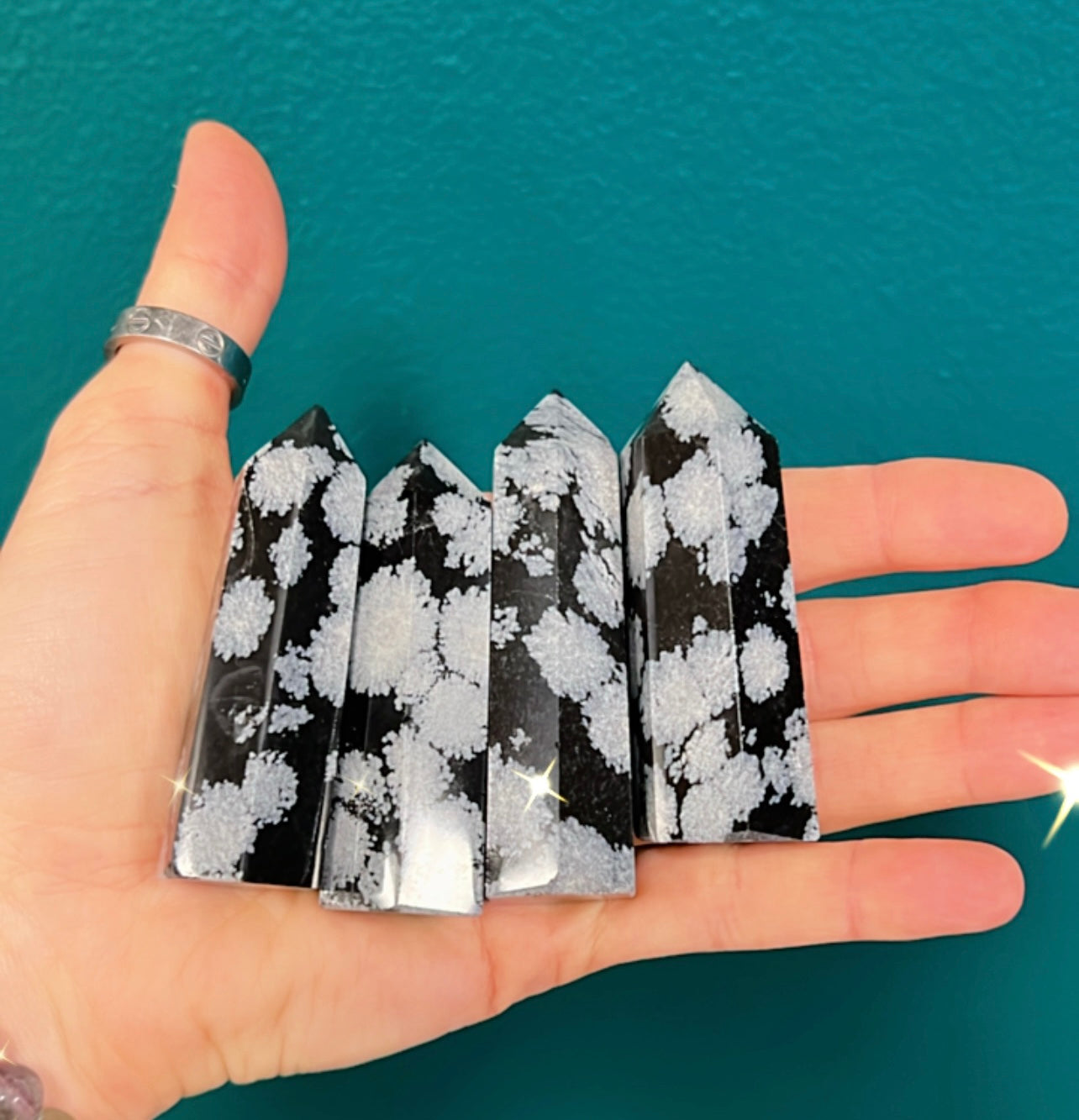 SNOWFLAKE OBSIDIAN POINT – GARDEN ALCHEMY
